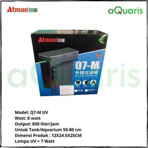 Jual Atman Q7-M UV Filter Hang On Aquarium Akuarium Canister Aquascape ...