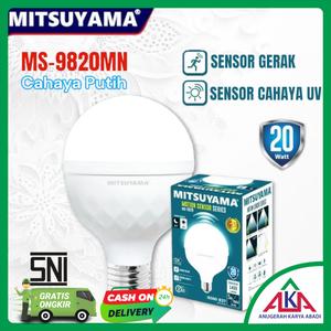 Jual Bohlam Lampu MITSUYAMA MOTION SENSOR Gerak dan Cahaya UV LED 20W E27 SNI Cool Daylight - MS ...