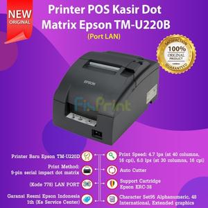 Promo Printer Kasir Epson TM-U220B TMU220B TMU-220B AUTO CUTTER USB LAN ...