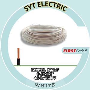 Jual KABEL NYAF 0.5mm2 450/750V *FIRST CABLE* - Putih - SYT ELECTRIC ...