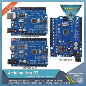 Jual Arduino Uno R3 ATmega328p SMD ver 8-bit Arduino Microcontroller ...