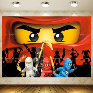 Jual NINJAGO Photography Backdrop Children Birthday Party Decoration ...
