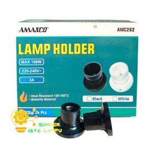 Jual FITTING TEMPEL PLAFON - FITTING DUDUK HITAM AMASCO E 27 AMC-262B ...