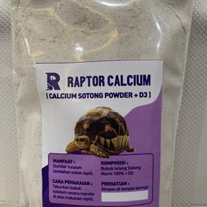 Jual RAPTOR CALCIUM + D3 40GR BUBUK TULANG SOTONG KURA SULCATA ALDABRA ...
