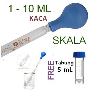Jual [] Pipet Ukur 10 ML / Maat Pipet Tetes Kaca / Drop Pipet Bulb ...