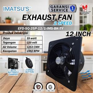 Jual Exhaust Fan 12 Inch Wall Air Duct Booster Fan 12" Inch 2 Speed ...