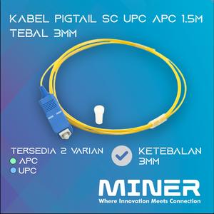 Promo Kabel Pigtail 3mm Fiber Optic FO SC UPC APC Panjang 1.5 Meter ...