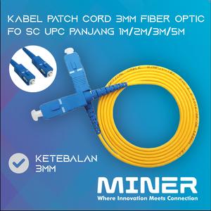 Promo Kabel Patch Cord 3mm Fiber Optic FO SC UPC Panjang 1M / 2M / 3M ...