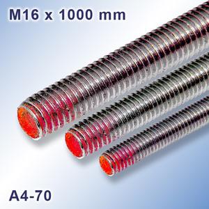 Jual SS316 Asdrat M16 / Long drat M16 / Stud bolt M16 / As drat M16 x 1 ...