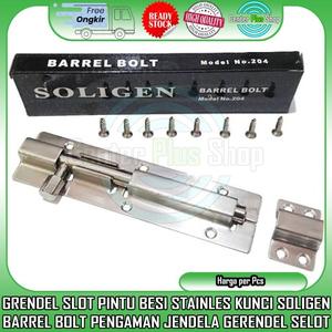 Jual Kunci Pintu Slot Besi Sekrup Merek Merk Soligen Barrel Bolt Ukuran ...