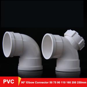 Jual 1pcs PVC Drain Pipe 90 Degree Elbow Connector With / Without ...