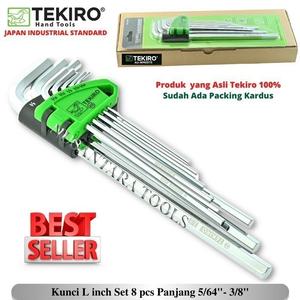 Jual Hex Key Long Set 8 Pcs Tekiro - Kunci L set Inch Panjang 5/64-3/8 ...