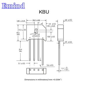 Jual 5Pcs KBU608 Bridge Rectifier 6A/800V KBU6K Bridge Stack Cutable ...