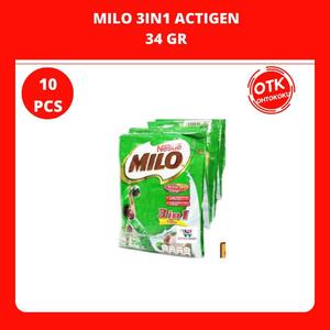 Jual MILO ACTIVE GO 3 IN 1 ACTIGEN SUSU BUBUK 34 GR X 10 PCS - Kota ...