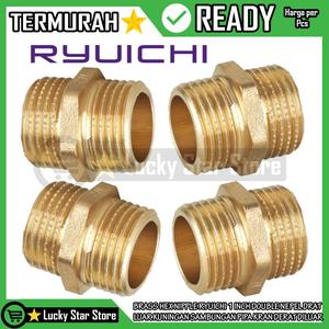 Jual BRASS HEX NIPPLE DOUBLE NEPPLE RYUICHI 1’’ INCI SAMBUNGAN PIPA ...