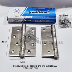 Jual ENGSEL DEKKSON / HINGES ECOLINE 4 INCH x 3 INCH x TEBAL 3 MM ...