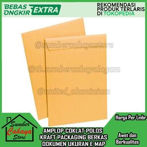 Promo Amplop Coklat Polos Folio Map Cokelat Paper Craft Per 1 Lembar ...