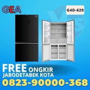 Jual GEA G4D 620 G4D-620 Kulkas Side By Side 4 Pintu Inverter - BLACK ...