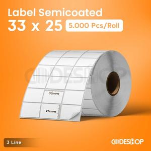 Jual TerBaik88- Label Semicoated 33x25 mm Stiker Printer Barcode Zebra ...