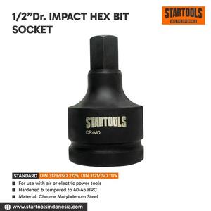 Promo STARTOOLS 1/2" Kunci Sock L Impact Heavy duty 1/2" inch 19mm / Allen Key Socket 1/2" inch ...