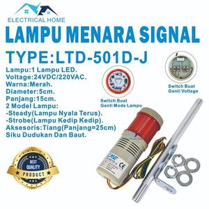 Jual Lampu Menara Signal Tower Light LED Buzzer 1 Lampu Multivolt ...