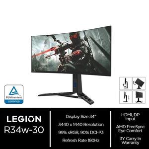Jual Lenovo Legion R34w-30 34" VA WQHD 180Hz 0,5ms Gaming Monitor ...