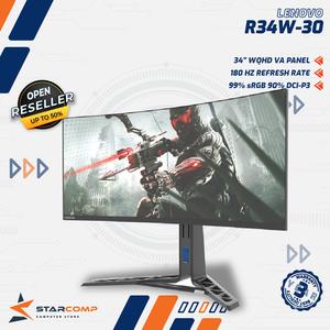 Promo Lenovo R34W-30 Monitor 34" Curved 1500R VA QHD 2K 1440p 180Hz 0 ...