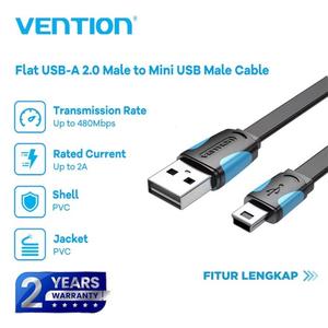 Jual Kabel Data Mini USB Type B for Harddisk - Vention VAS-A14, 1 Meter ...