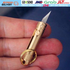 Jual Pisau Cutter Mini Knife Dengan Gantungan Kunci Kuningan Tahan ...