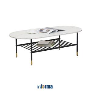 Promo Informa Jevon Meja Tamu Oval - Putih Coffee Table Meja Ruang Tamu ...