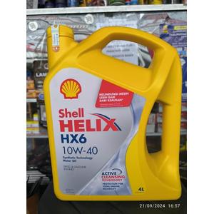 Jual OLI MOBIL SHELL HELIX 6 4 LITER SAE 20W-50 BISA BAHAN BAKAR BENSIN ...