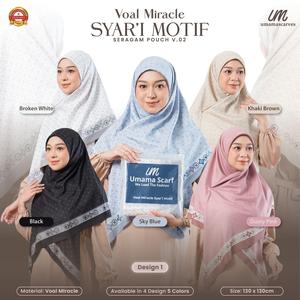 Jual Jilbab Umama Voal Syari Motif Pouch LOGO UM GOLD 130x130cm - K23 ...