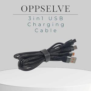 Jual Kabel Charger 3in1 Micro USB Lightning USB Type C 5V/6A 1.2M ...