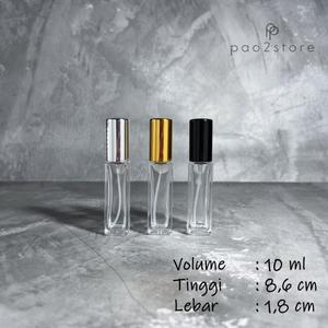Jual Botol Spray 10ml Kaca TEBAL Model KOTAK Tutup Aluminium - Travel ...