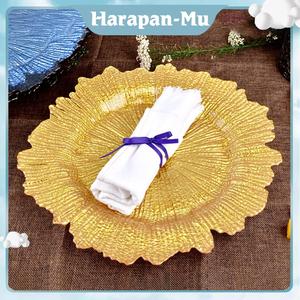 Jual Piring Saji Gold Piring Dekorasi Piring Cantik Piring Emas Plate ...