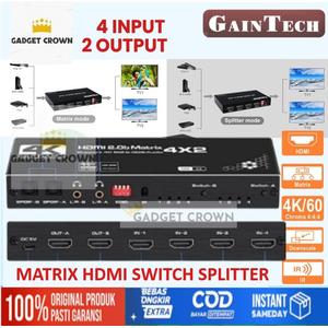 Jual GAINTECH HDMI Matrix Switch Splitter Switcher 4x2 / 2x4 2 in 4 out ...