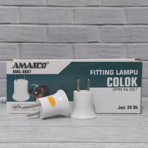 Jual Fitting Colok / Colokan Lampu / Dudukan Lampu Tidur Amasco Ukuran ...