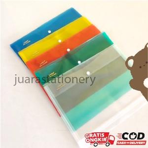 Jual 117 - Map Kancing Folio Linko / Transparan Warna / Dokumen Kertas ...