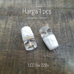 Jual Lampu halogen kacang diamond kaki G4 led 6watt 220v dekorasi ...