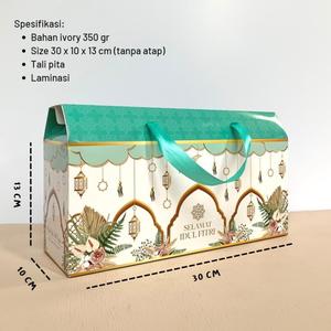 Jual Box Packaging Hamper Cookies Lebaran Idul Fitri Isi 3 Toples Jar ...