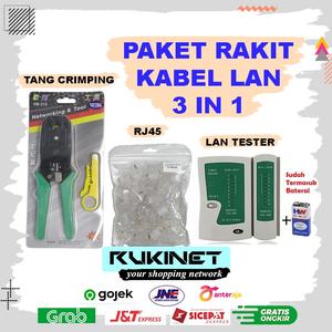 Jual Peri Paket Rakit Kabel Lan 3In1 Tang Crimping + Konektor Rj45 ...