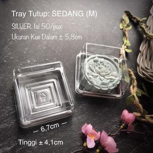 Jual Tray Mika Moon Cake Silver Kotak Mika Cake Puding Packing Hampers ...