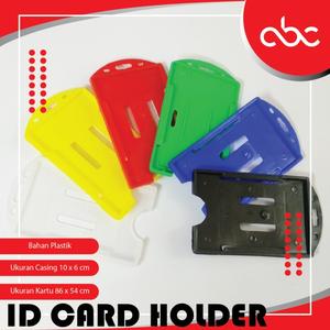 Promo ID Card Holder Casing ID Card Plastik Warna Warni - Merah ...