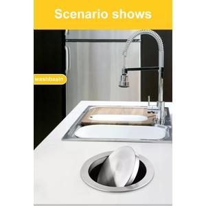 Jual Round Stainless Steel Flap Flush Recessed Built-In Balance Swing ...