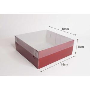 Jual Box Kue Cake Kotak Pudding Kardus Kemasan Roti Ukuran 18 X 18 X 8 ...