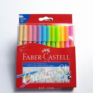 Jual Produk Faber Castell Connector Pen 12 PASTEL Color Spidol Warna ...