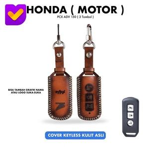 Promo Cover Keyless Kulit Asli Untuk Motor Honda PCX ADV 150 - Biru ...