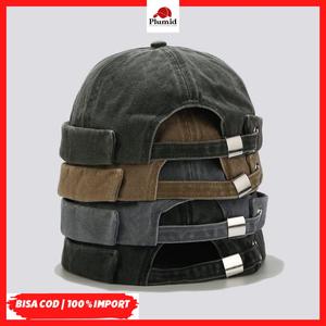 Jual PLUMID - Miki hat jeans premium topi peci import motif jeans wash ...