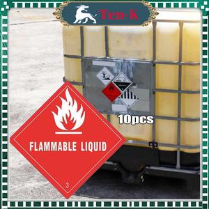 Jual Stiker Simbol / Stiker Flammable Liquid 10x10cm Stiker Rambu K3 ...
