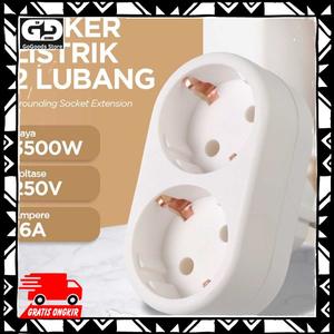 Jual COLOKAN T LISTRIK CABANG 2 LUBANG Socket Extension 3500W 16A 250V ...
